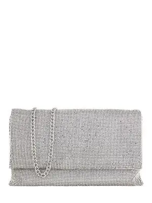 WHITING & DAVIS Gemma Crystal Clutch Pewter