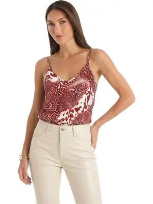 THE NOLI SHOP Yara Silk Camisole - Garnet Crush