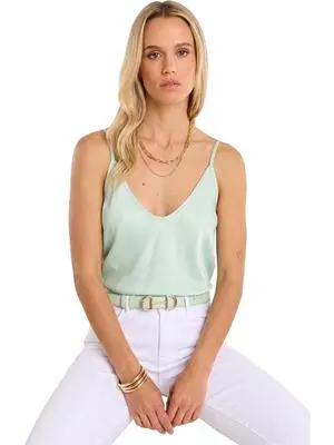THE NOLI SHOP Yara Silk Camisole - Mint