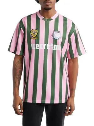 ICECREAM Striped Soccer Jersey - Prism Pink