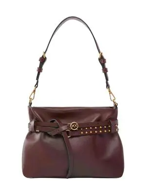 Pinko Small Studded-belt Shoulder Bag - Red