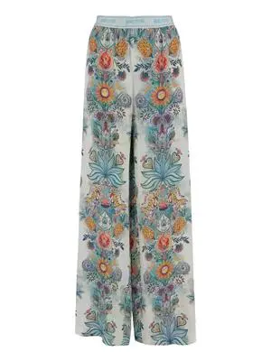 Just Cavalli Patterned Trousers Blue