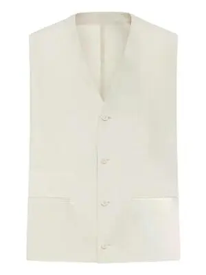 LARDINI V-neck Button Gillet - Neutrals