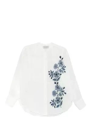 ERMANNO FIRENZE Floral-embroidered Shirt - White