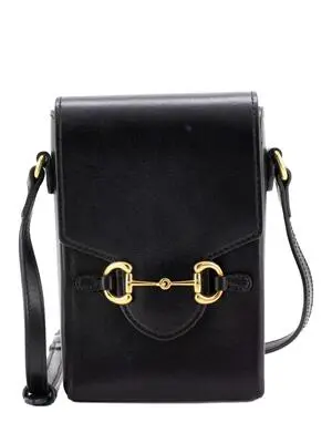 Gucci Horsebit 1955 Leather Mini Crossbody Bag - Black