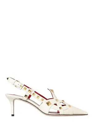 Valentino Garavani Studded Slingback Pumps - Ivory
