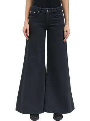 DONDUP Flared Cotton Denim Jeans - Black