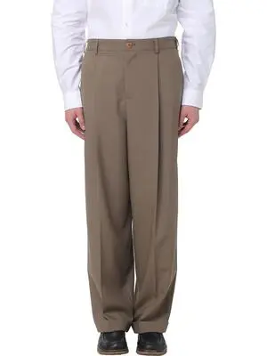 Marni Virgin Wool Wide Leg Trousers - Beige