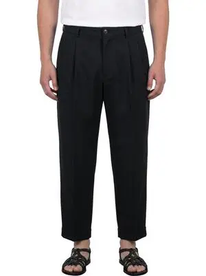 Marni Virgin Wool Wide Leg Trousers - Black