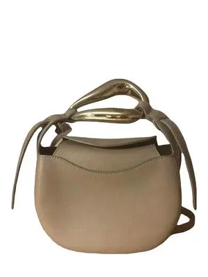 Chloé Kiss Leather Handbag - Beige