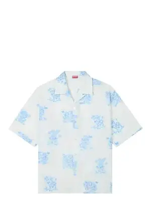 Kenzo Cartoon Hawaiian Shirt - White