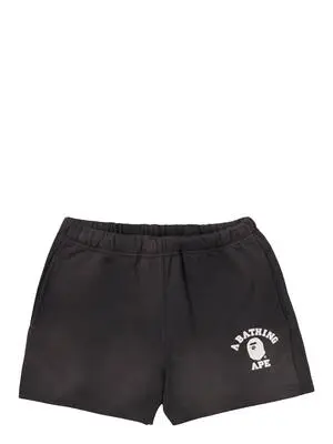 A BATHING APE Vintage Washed College Sweat Shorts - Grey