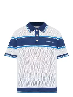 CASABLANCA Mesh Stripe Polo