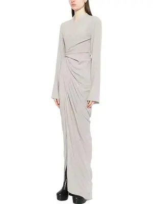 Rick Owens Draped Wrap Maxi Dress - Grey