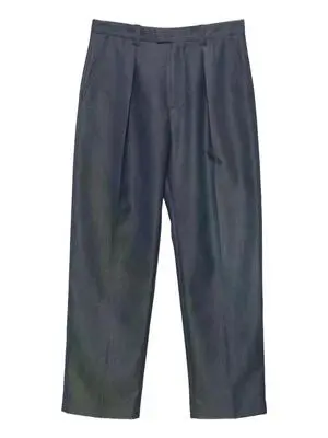 Sandro Pleated Loose Fit Trousers Blue