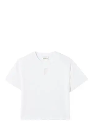 Claudie Pierlot Branded Relaxed-fit Cotton-jersey T-shirt - Ecru