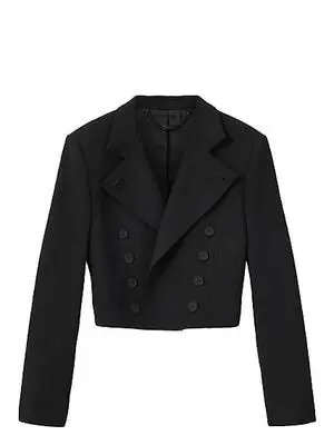 ALLSAINTS Raina Cropped Stretch-woven Blazer - Black