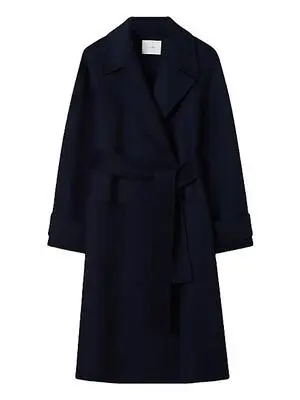 JOSEPH Arlina Double-faced Wool And Cashmere Coat - Navy