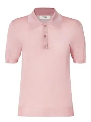 Fendi Slim-fit Embroidered Viscose Jumper - Pink