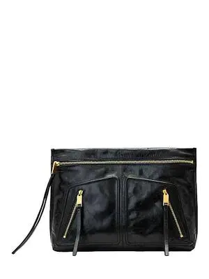 ALLSAINTS Jean Rey Leather Pouch - Black