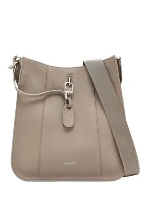 Giorgio Armani Pebbled Leather Shoulder Bag - Beige