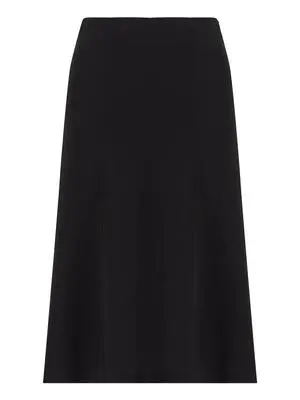 Giorgio Armani Midi Silk Skirt - Black