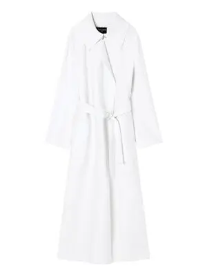Giorgio Armani Virgin Wool Long Coat - White