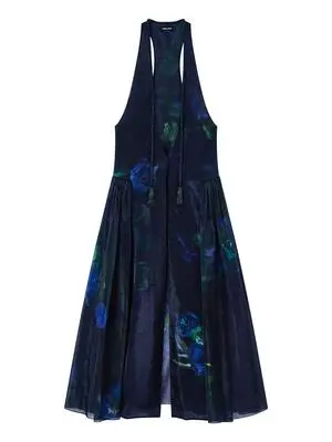 Giorgio Armani Printed Silk-blend Long Waistcoat - Patterned