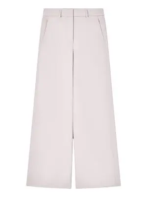 Giorgio Armani Pure Wool Wide-leg Trousers - Grey