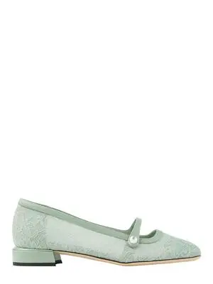 JIMMY CHOO Elisa Ballerina Pumps - Verde/verde