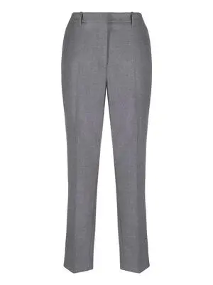 Incotex Cropped Straight Leg Trousers - Grey