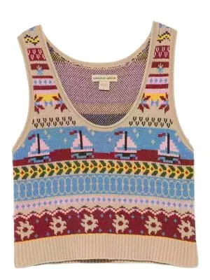 GARÇON BY GARÇON Patterned Knitted Vest - Neutrals