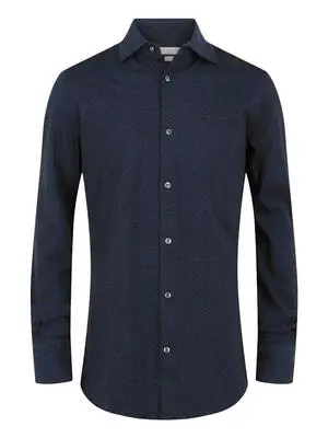 SLOWEAR Glanshirt Collared Buttonup Shirt - Dark Navy Blue