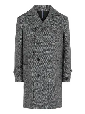 SLOWEAR Slowear Monterdoro Herringbone Double-Breasted Coat