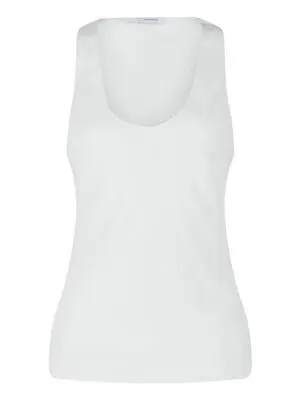 FERRAGAMO Silk Tank Top - White