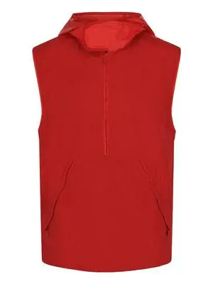 FERRAGAMO Hooded Windbreaker Vest - Red