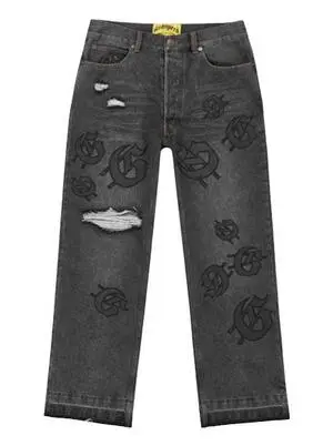GODSPEED Scattered Gs Logo Denim Pant - Black Wash