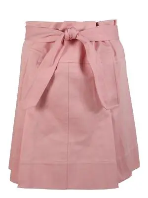 FERRAGAMO Belted Mini Skirt - Pink