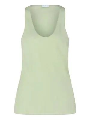 FERRAGAMO Silk Tank Top - Olive Green