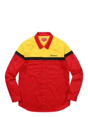 Supreme Blocked Work Shirt - Red