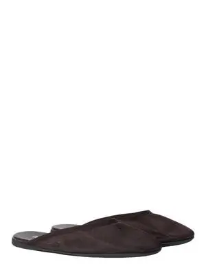 Miu Miu Mesh Fabric Slippers - Dark Brown