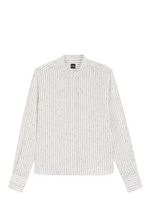 BOSS Striped Regular-fit Blouse - White