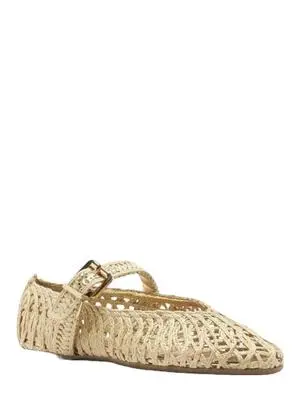 AREZZO Ciara Mary Jane Ballet Flat - Natural Gold