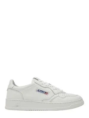 AUTRY Medalist Low Goatskin Leather Sneakers - White