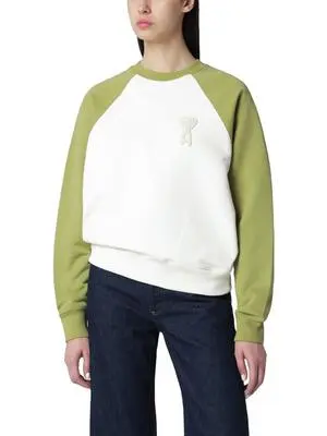 Ami De Coeur Color-block Sweatshirt - White