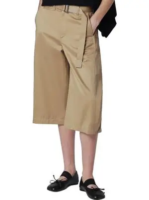 Sacai Cotton Chino Bermuda Shorts - Beige
