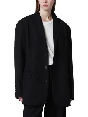 THE FRANKIE SHOP Oversized Single-breasted Gelso Jacket - Black