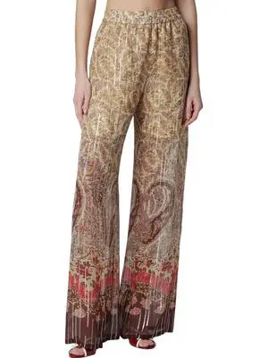 Valentino Garavani Paisley Print Georgette Trousers - Multicolor