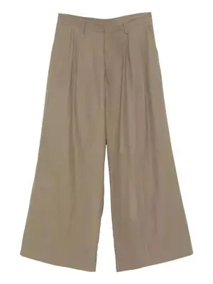 ERL Pleated Wide-leg Trousers - Green