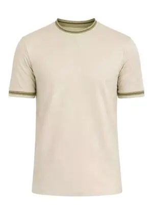 BOSS Contrast-tipping T-shirt - Neutrals